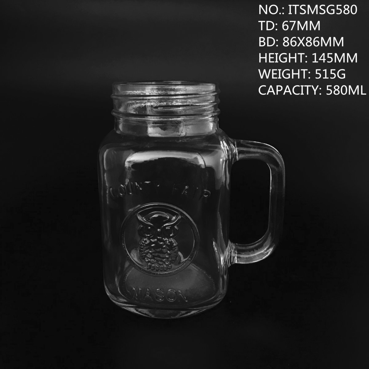 Mason Jar Mug 20oz / 580ml - ITS (Glassware Specialist)